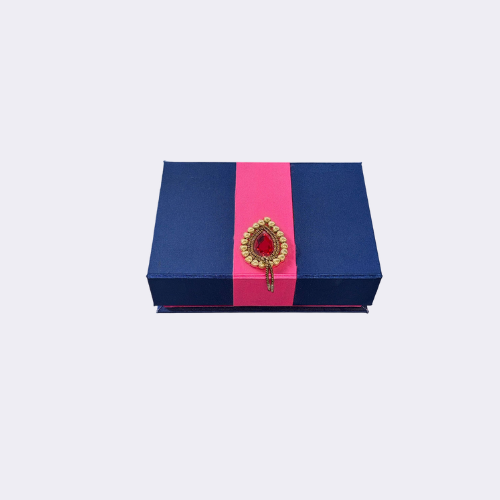 Blue and Neon Pink Mithai/Jewellery/Gift Box - Desiee Styles