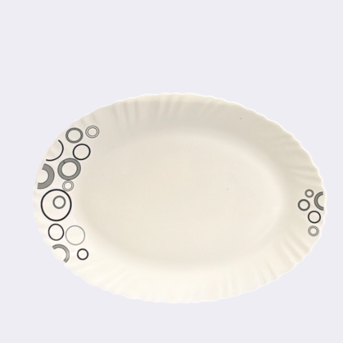 Opalware Misty Drops Oval Plate - Desiee Styles
