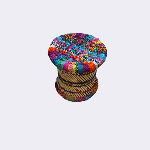 Colourful Bamboo Stool - Desiee Styles
